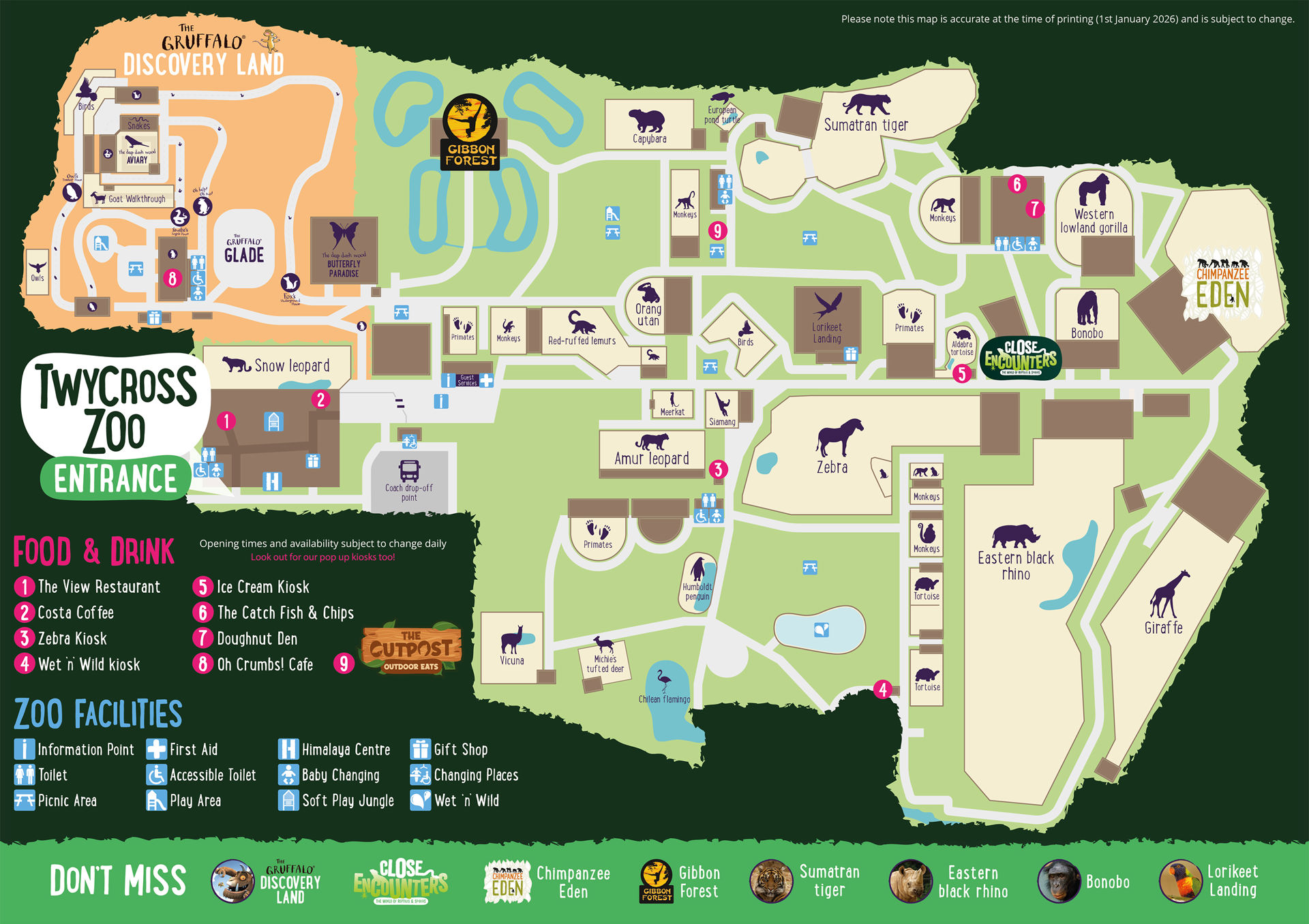 Twycross Zoo Map